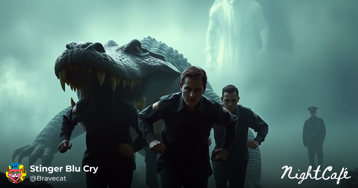 Alligator Alcatraz + alligator chasing prisoners + running + prison ...