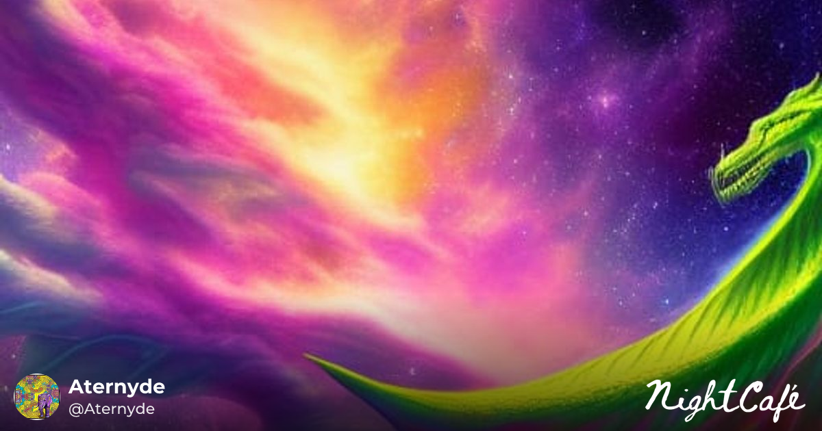 Galactic flight of the dragon - Cosmic Space Dragon in Galac...