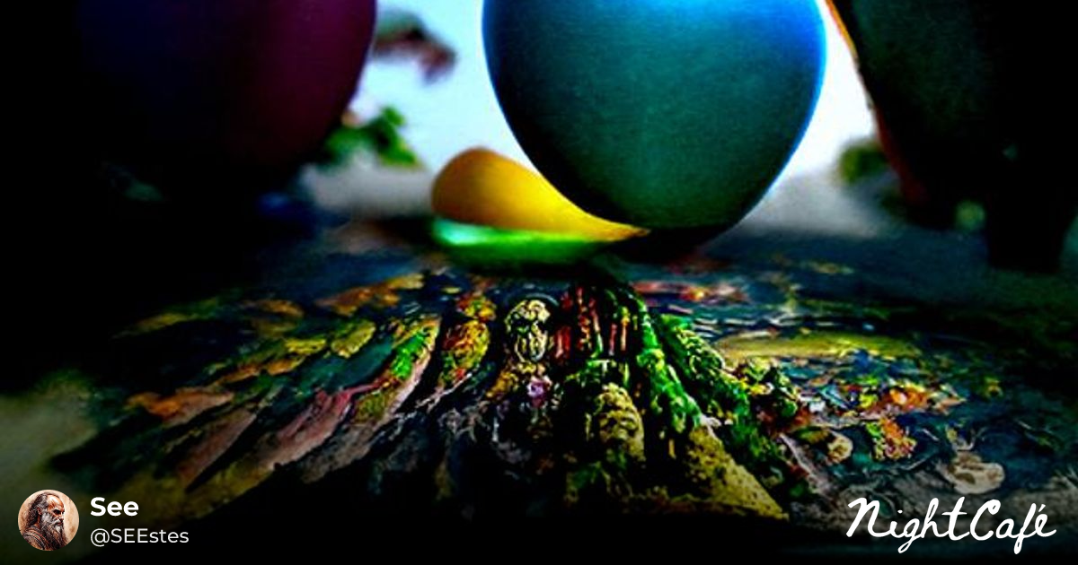 Easter eggs - Ornate Easter Egg in Psychedelic Art Style