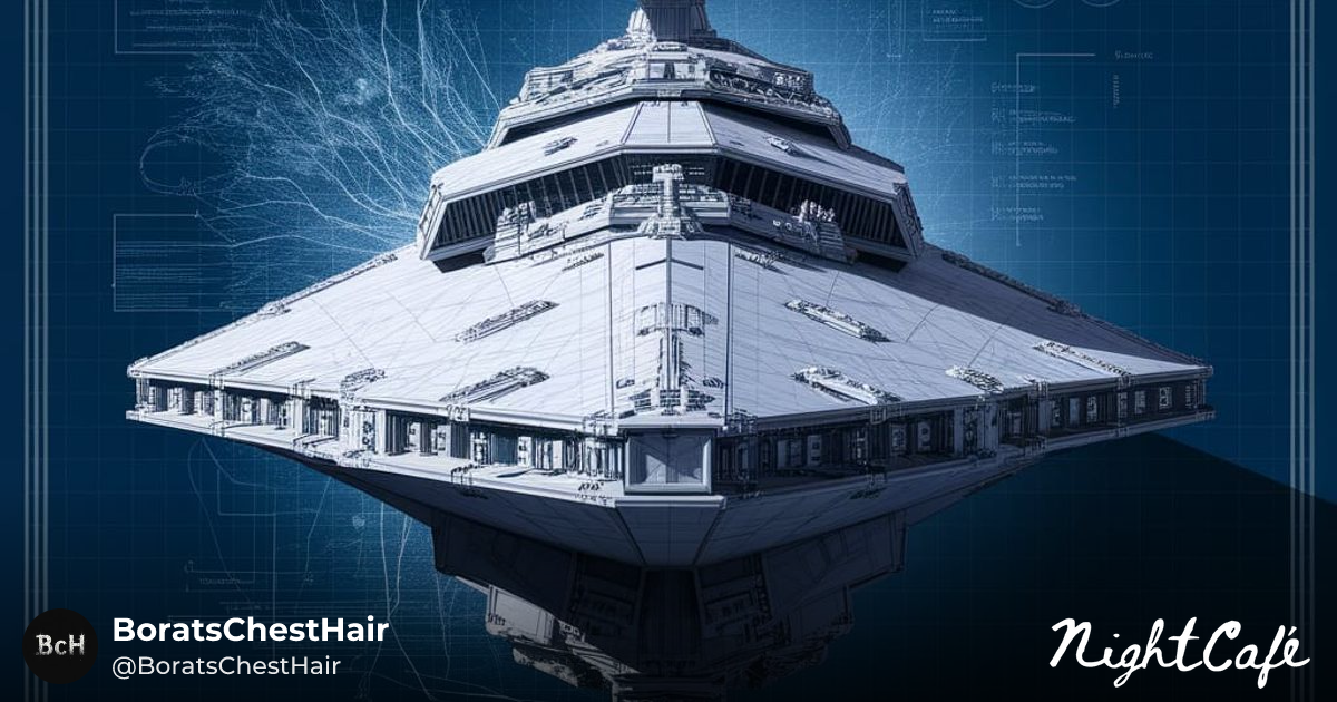 Blueprint of a Star Destroyer - Detailed Star Destroyer Blue...