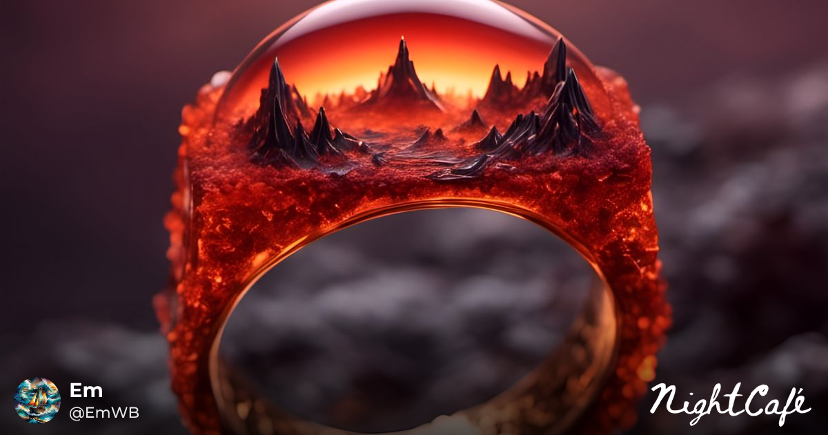 Mordor Ring - Macro Photograph of a Mordor Resin Ring
