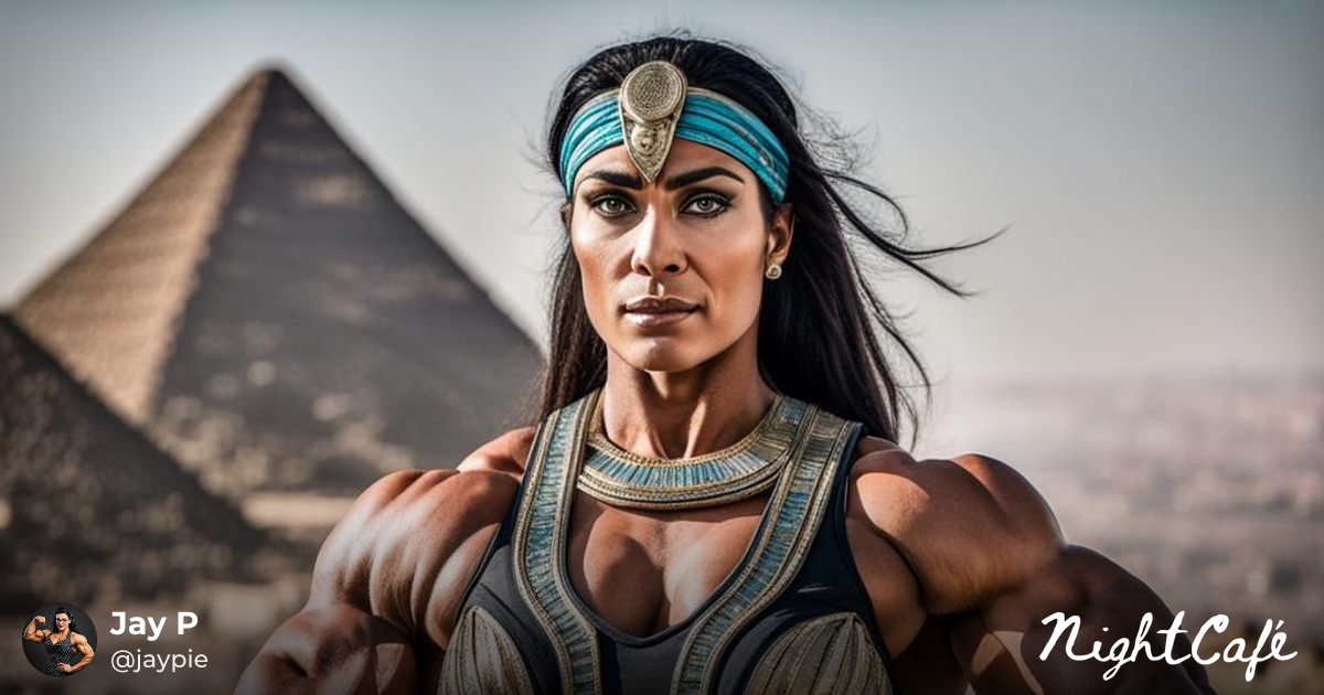 The Goddess Isis - Egyptian Goddess Bodybuilder Portrait: Ph...