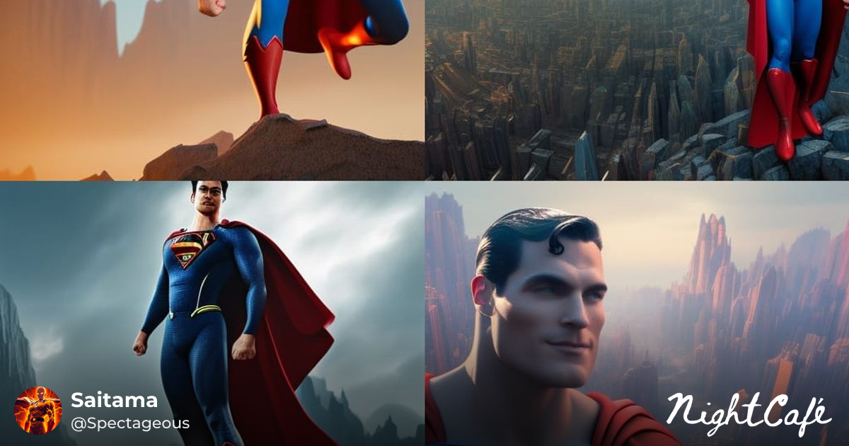 superman - Superman Matte Painting in Deep Color