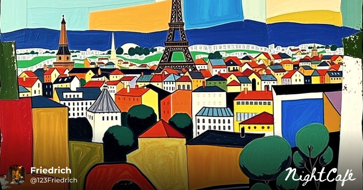 Paris, Picasso - Cubist Paris Landscape