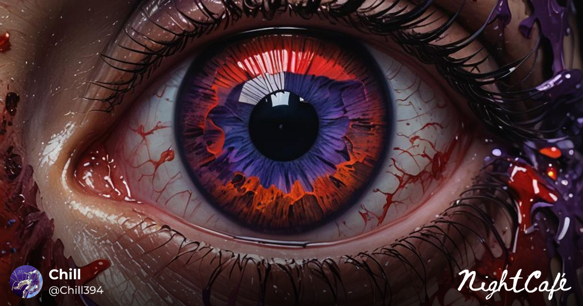 Evil - Intense Eye Close-up in Dark Fantasy Style