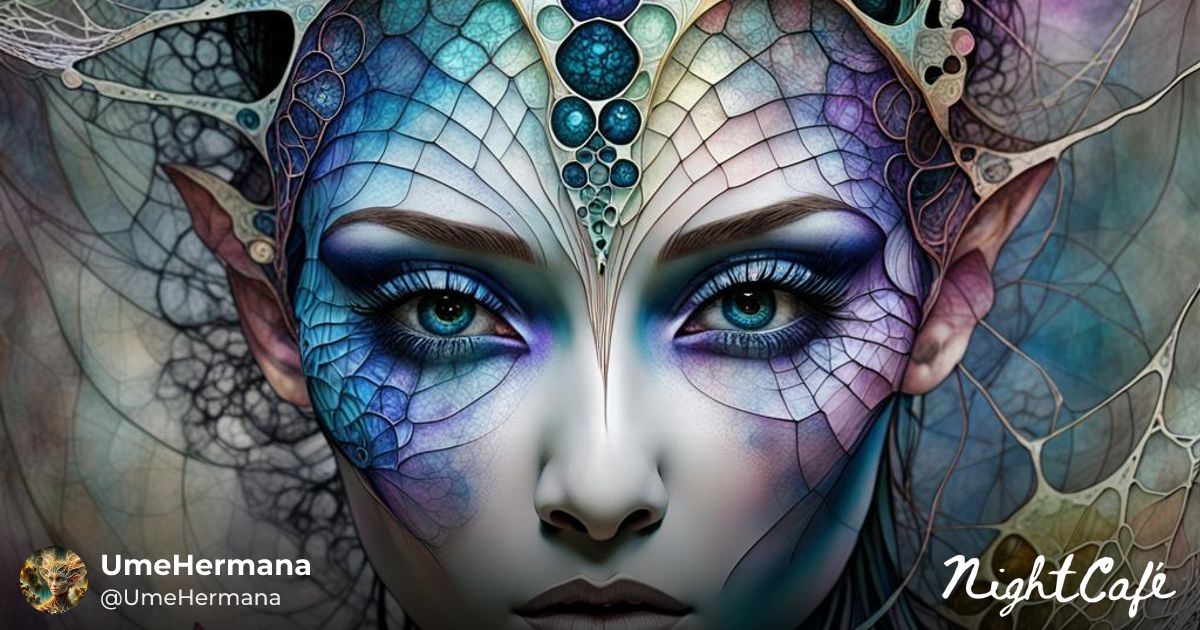 Cackle Crackle!!!! - Abstract Nymph Child Portrait in Batik ...