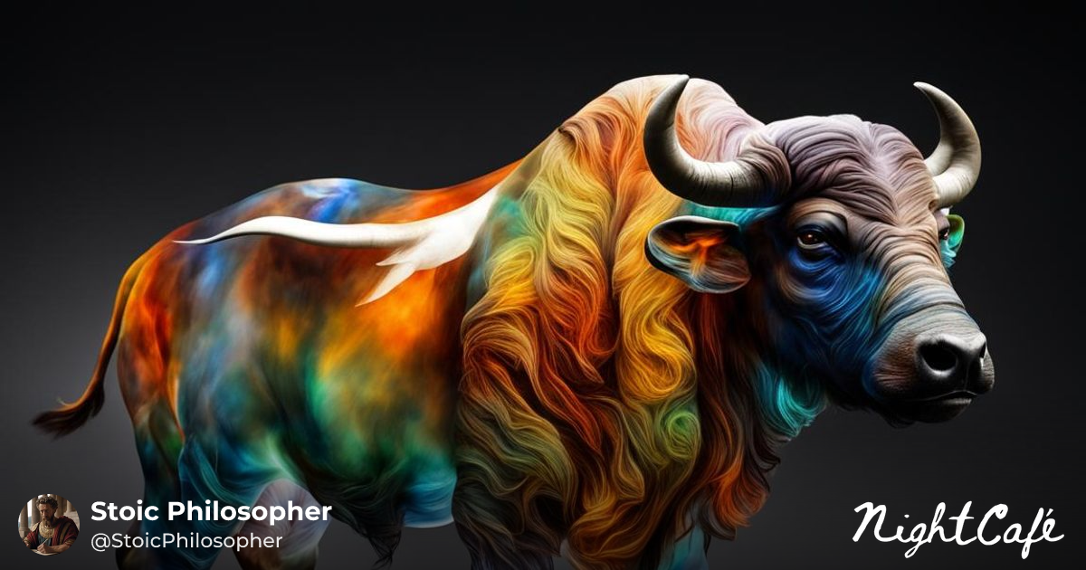 Celestial cape buffalo - Translucent Celestial Cape Buffalo ...