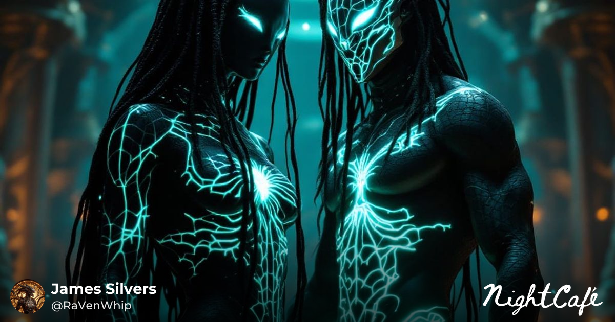 Aliens - Goth Princess Xenomorph and Link in Ethereal Fantas...