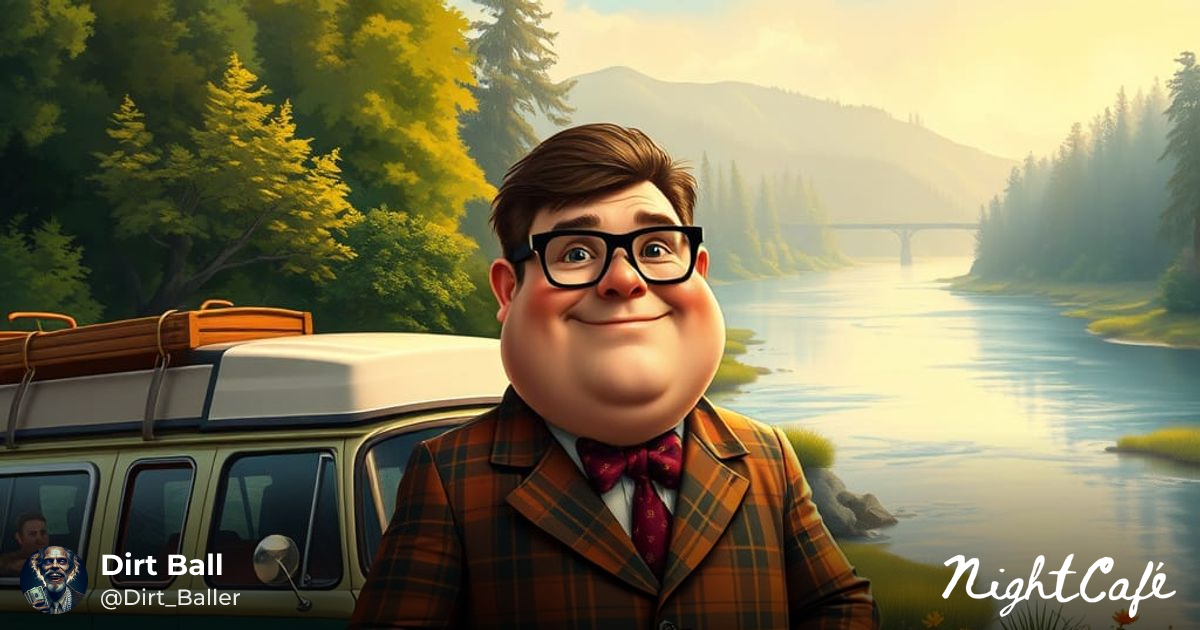 Steven Foley. Pictured with his van, down by the river.