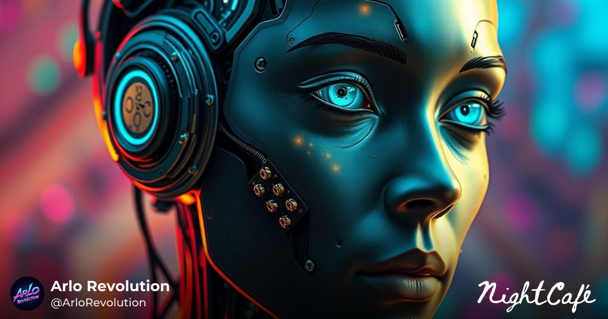 Alice Intella - Hyperrealistic AI Entity in Vibrant Cyberpun...