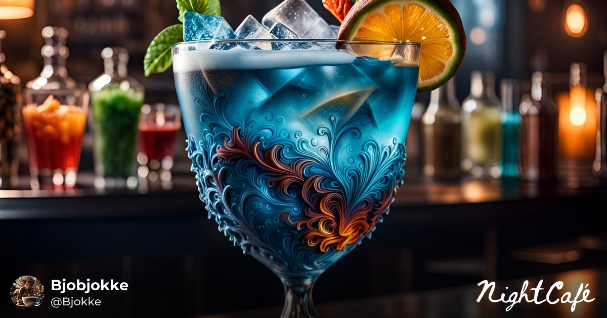 fantasy elemental cocktail - Hyperrealistic Elemental Cockta...