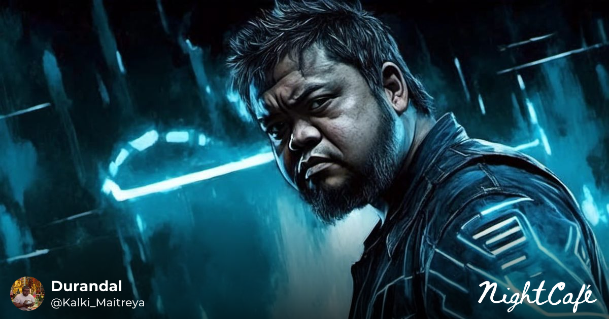 Tron Legacy Portrait with Dramatic Lighting - AI Art