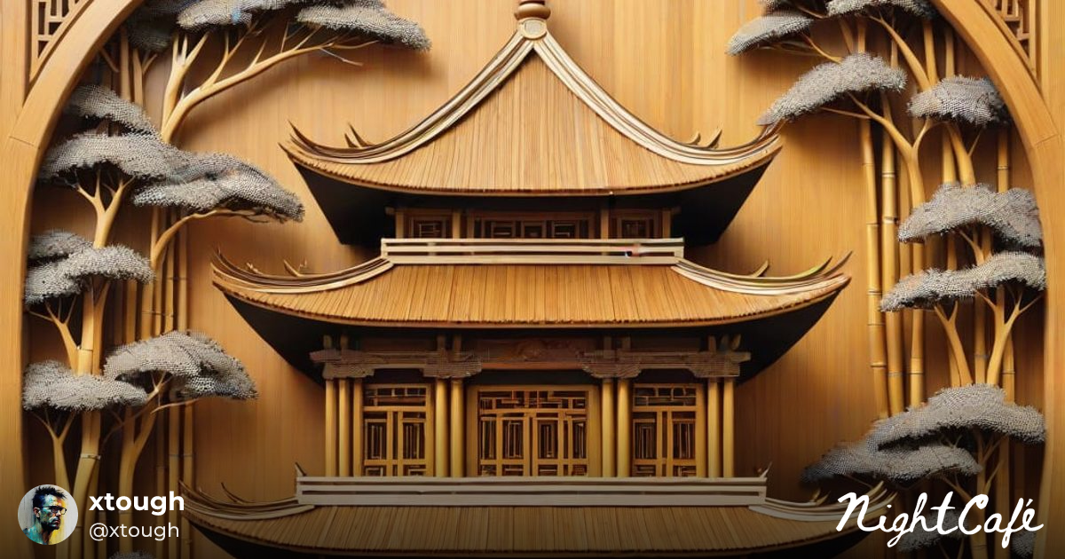 Bamboo design - Art Deco Chinese Temple with Bamboo Patterns