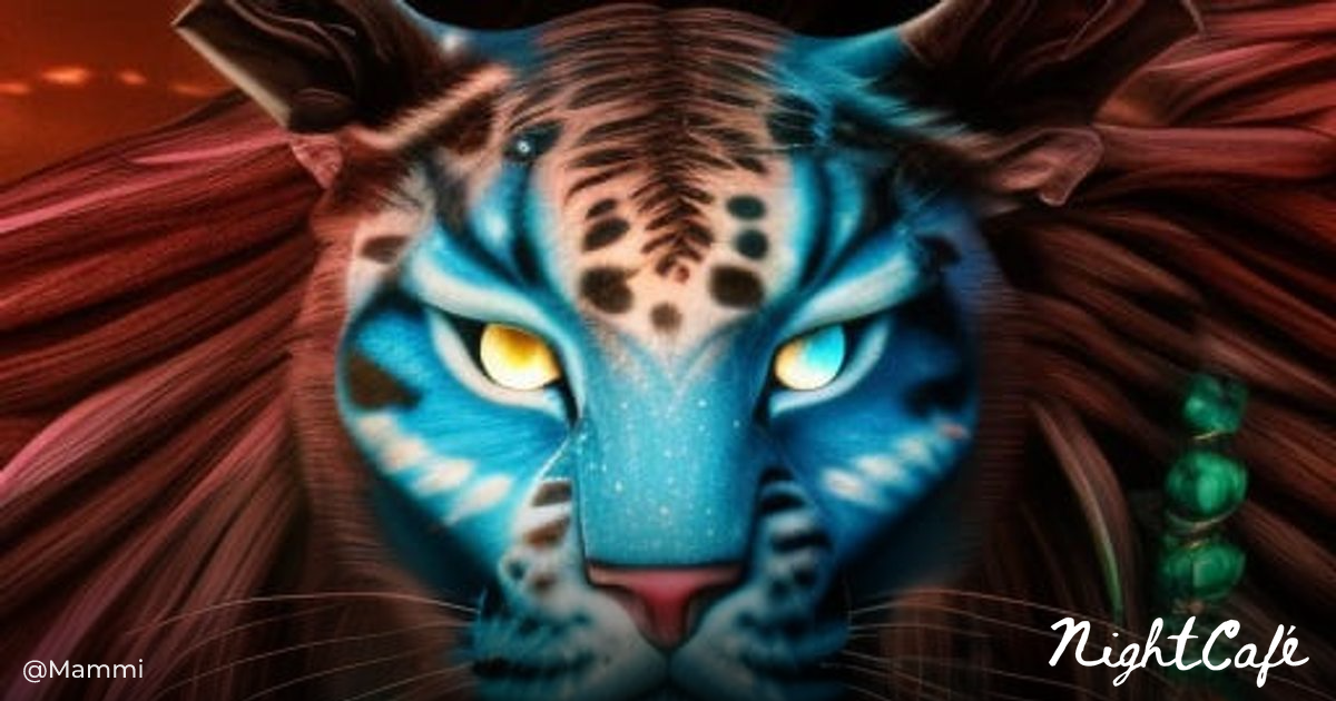 Blue Pantera - Gracious Crystal White Panther Avatar in Det...