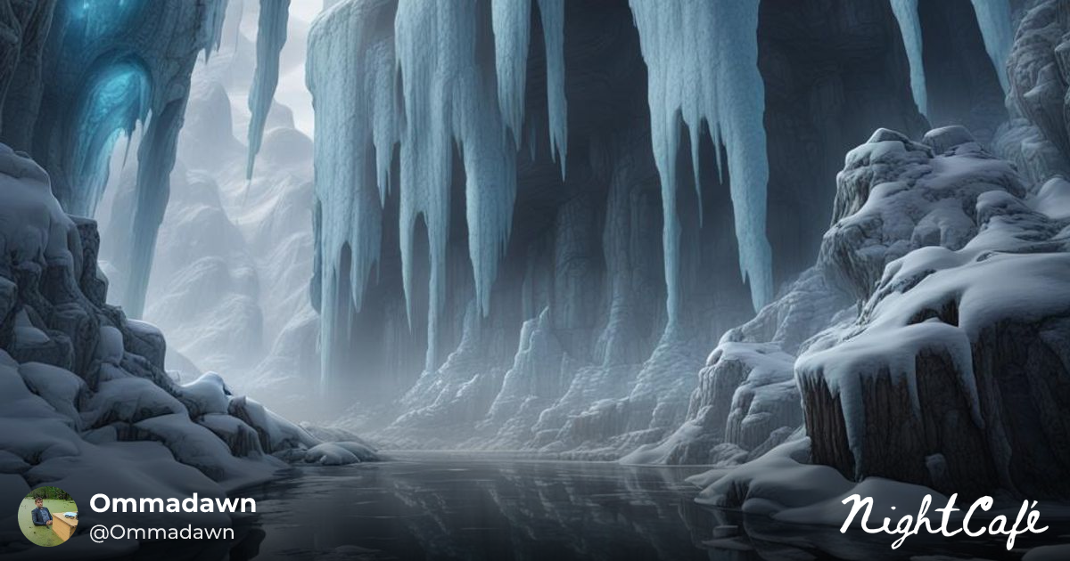 some ice - Ethereal Phantom in Ice Walls: Detailed Matte Pai...