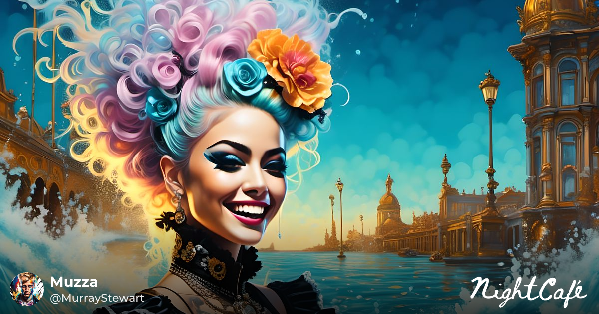 Impish Smile - Smiling Blond Woman: Impasto Impressionist Cy...