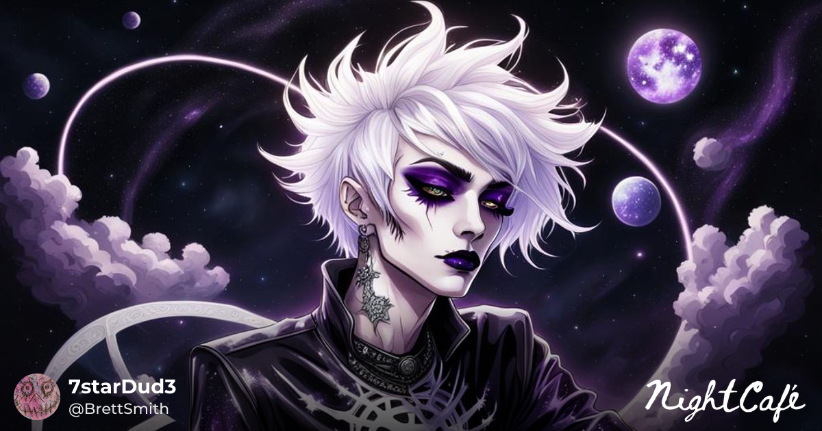 Very Magical - Ethereal Gothic Wizard in Starry Void, Anime...