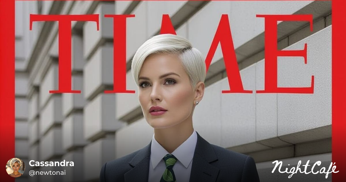 On the cover of TIME magazine - Elegant Woman on Time Magazi...