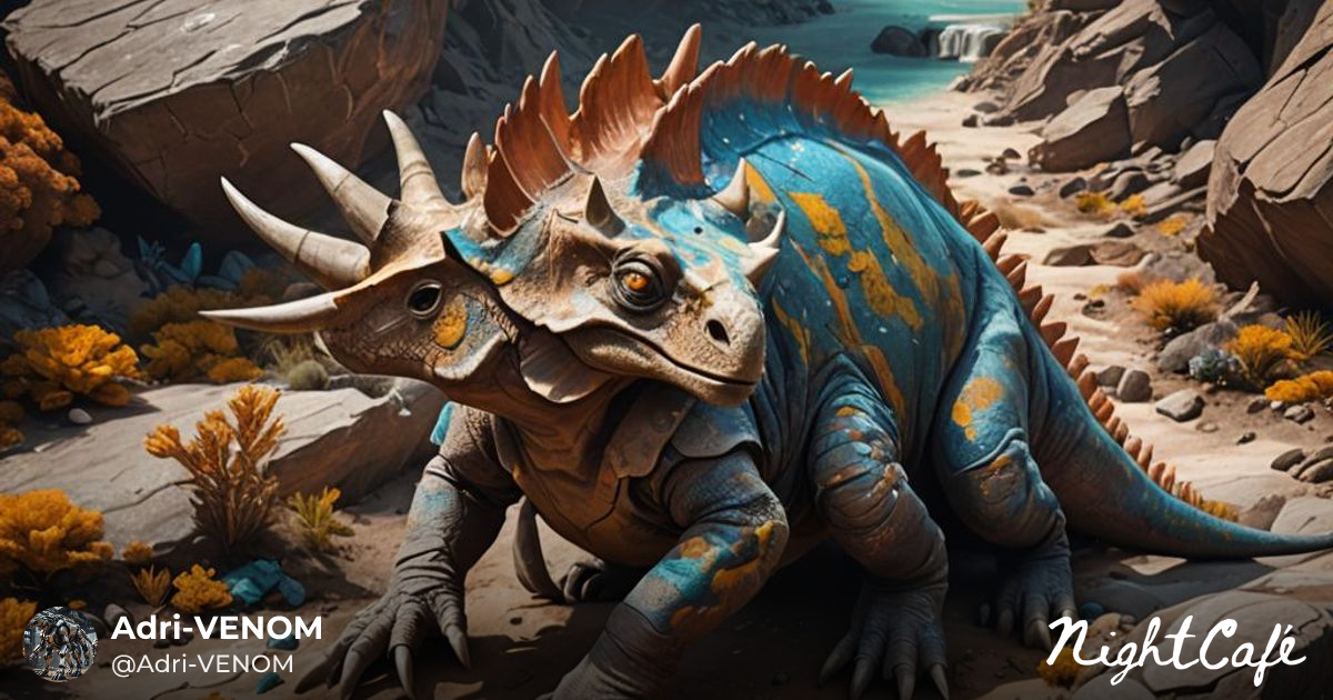 Protoceratops with calcite skin - Protoceratops with Calcite...