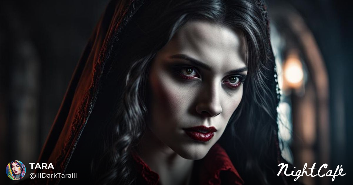 female vampire - Hyperrealistic Female Vampire Portrait in H...