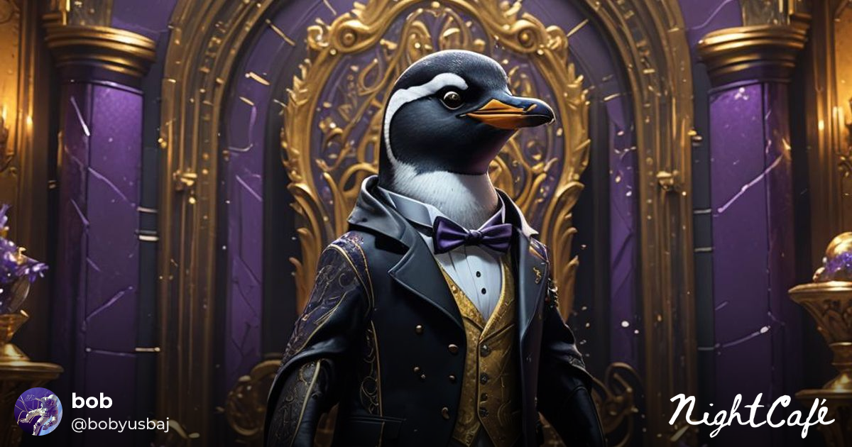 penguin - Penguin in Tuxedo in Throne Room Concept Art