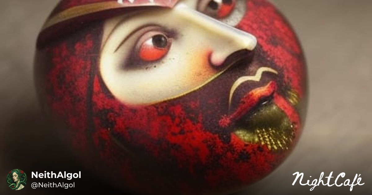 Rotten Apple Diorama with Steampunk and Gothic Ele... - AI Art