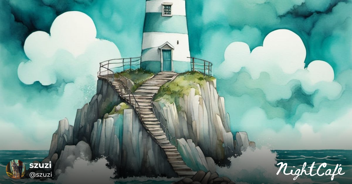 turquoise painting - Turquoise Lighthouse Watercolor Painti...