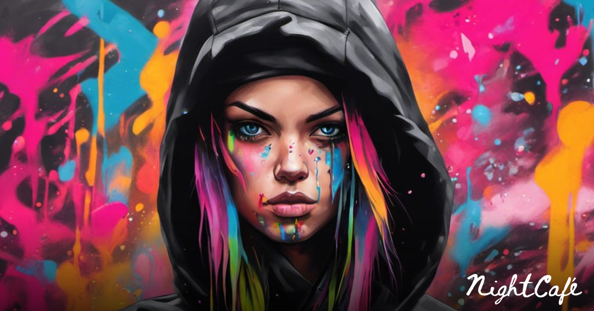 Creative assassin girly - Assassin Girl in Colorful Graffiti...