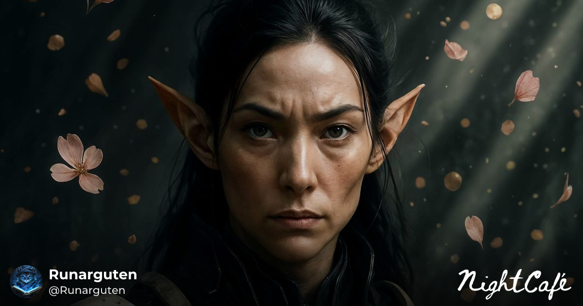 Ronin of the Crimson Void - Ethereal Elf Samurai Warrior Por...