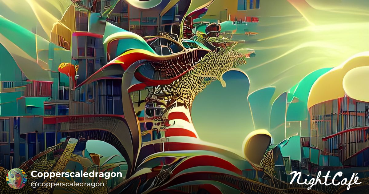 Vibrant Multiverse Landscape in Cel-Shaded Detail - AI Art