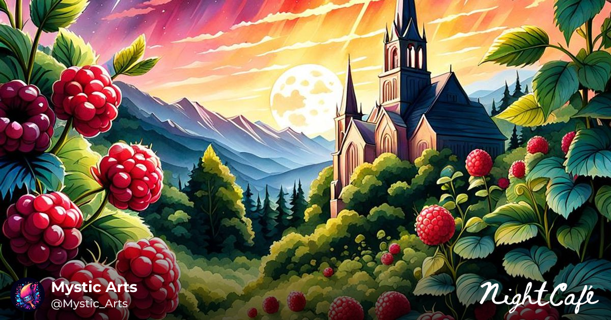 Please follow me - Gothic Church Among Raspberry Bushes in ...