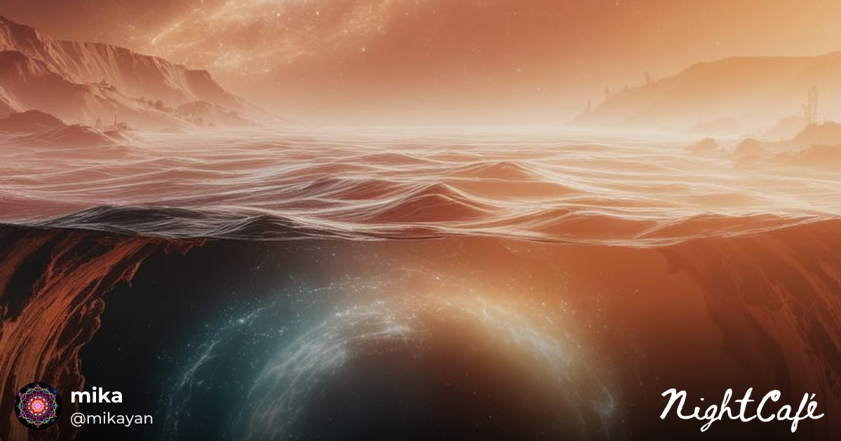 Woman Overlooking Alien Ocean in Impressionistic S... - AI Art