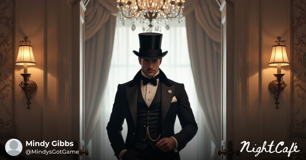 Victorian Gentleman Emerges from Boudoir in Digita... - AI Art