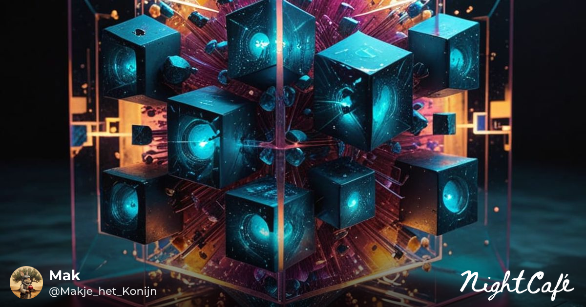 Cubes (Boltning XL v1 Lightning) - Vibrant Geometric Harmony...