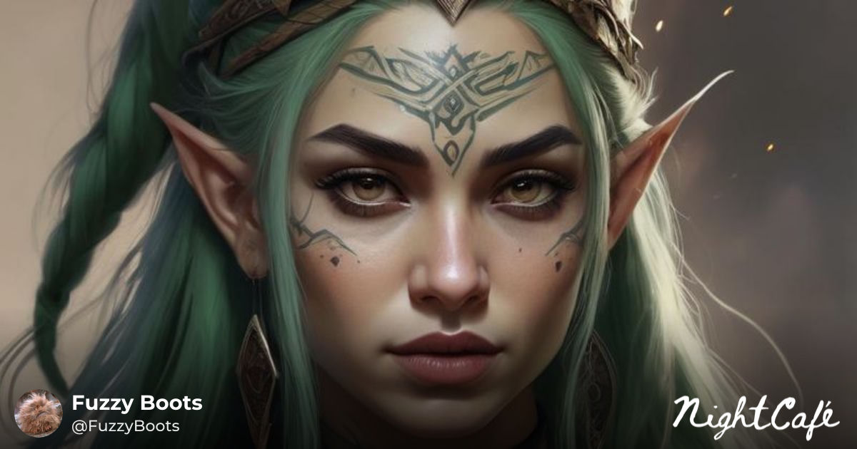 8k, a digital painting of a female elf, great pinterest photo, menacing ...