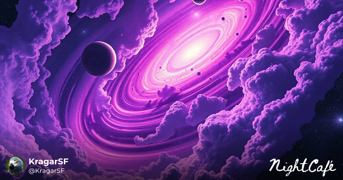 Galactic Dreamscape in Cosmic Futurism Style - AI Art