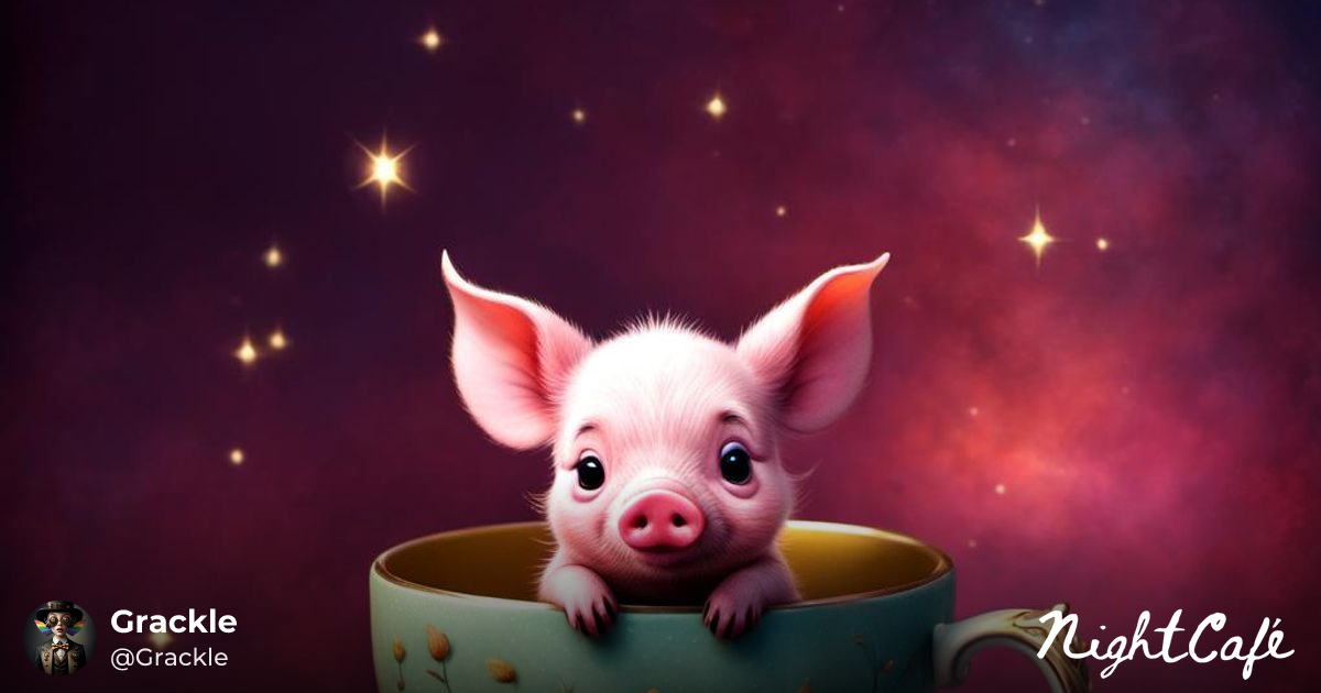 Chibi Piglet in a Teacup