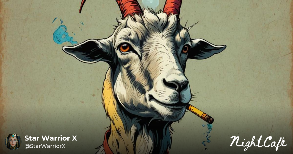 Smoking Goat! - Smoking Goat in Dr. Seuss Style