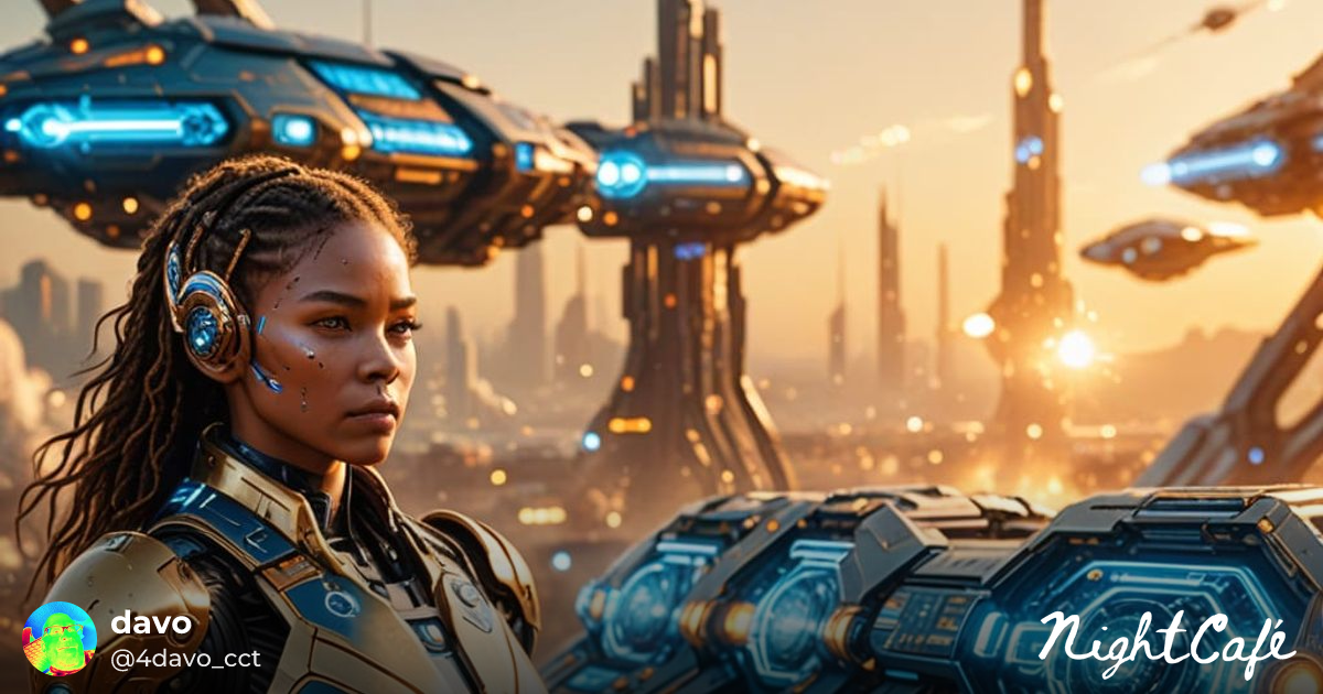 Cyborg Warriors Repel Alien Invasion in Hyper-Real... - AI Art