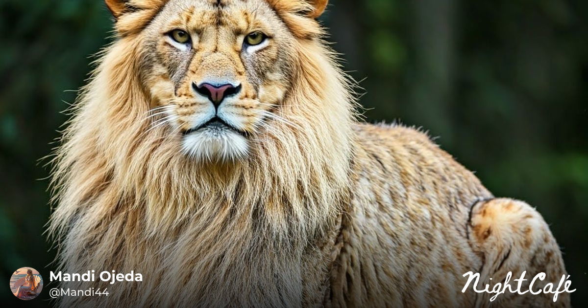 Mythical Himalayan Lion Kiang Hybrid Roams Majesti... - AI Art