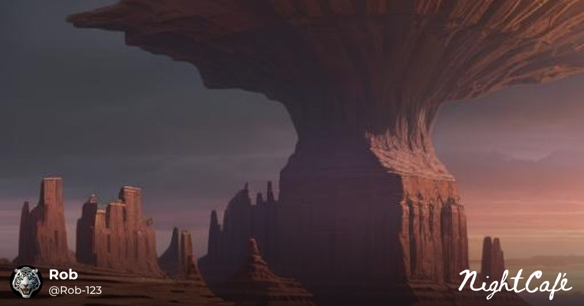 Rock formation on a low gravity planet