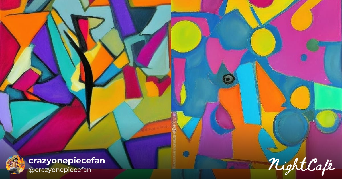 FUNNY - Abstract Art in Complementary Colors