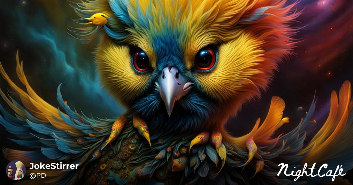 Tribble Hawk - Psychedelic Cosmic Tweety Bird Joyfully Danci...