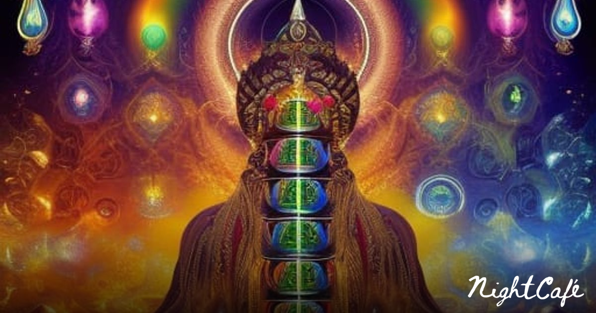 12 chakras - Epic Digital Painting of Twelve Chakras