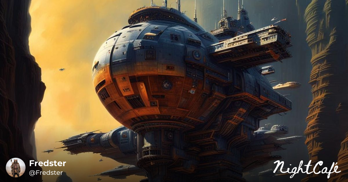 Retro Sci-Fi Starships in Flight - AI Art