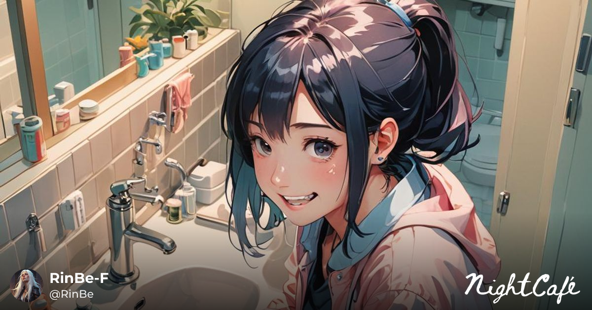 morning routines, thinking of you - Anime Girl Brushing Teet...