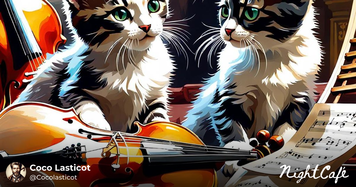 Cute musician kitten - Kittens Orchestra: Hyperrealistic Dig...