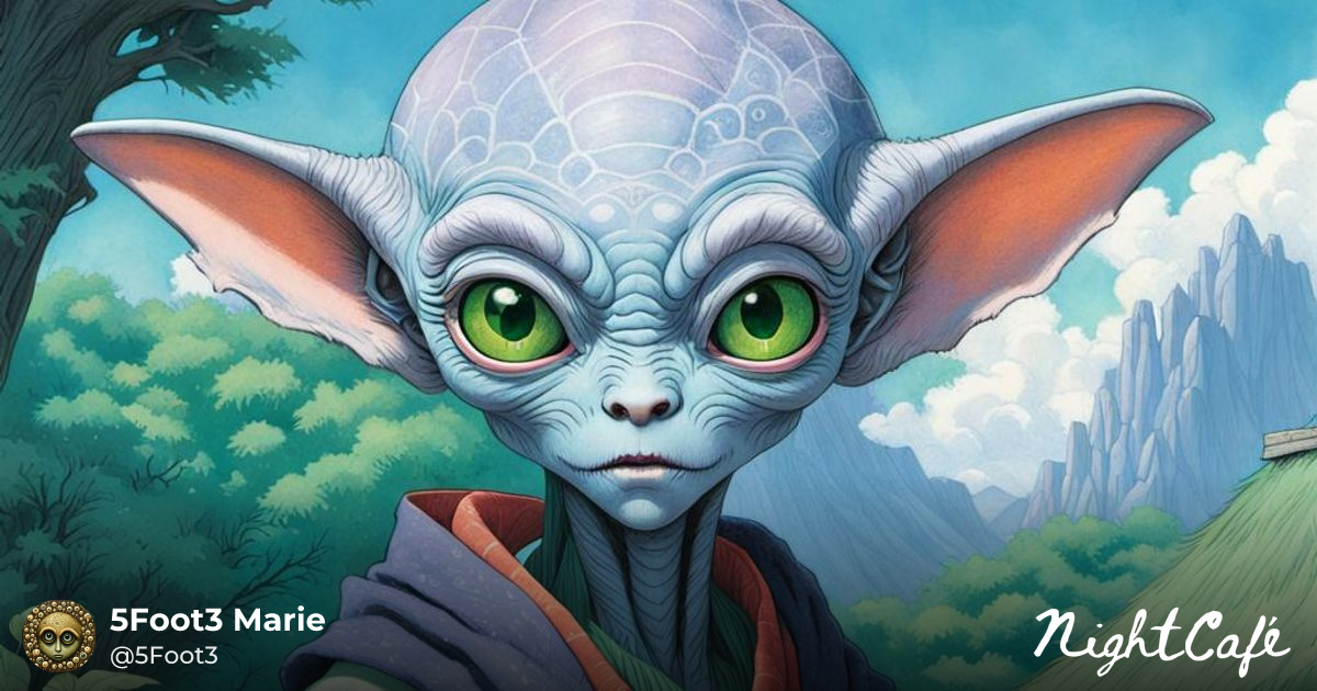 Alien Merchant. - Anthro Alien Merchant in Pastel Color Penc...