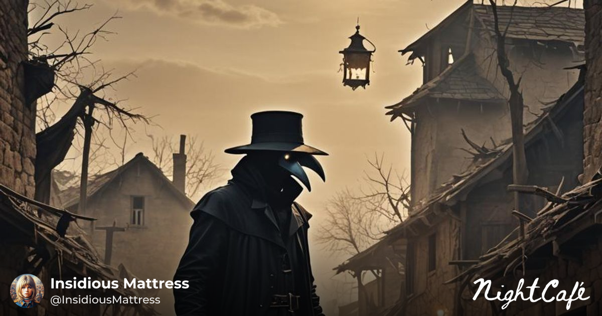 Plague Doctor 6 - Elegant Plague Doctor Silhouette in a Rava...