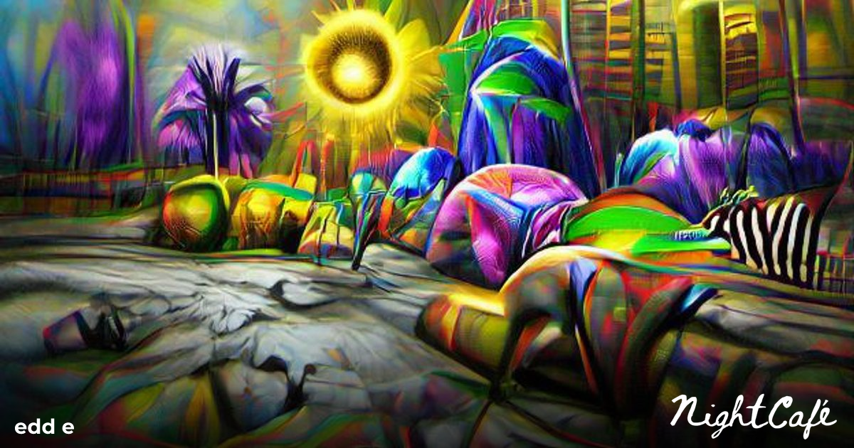 Psychedelic Sunshine - Psychedelic Sunshine Rays on Canvas i...